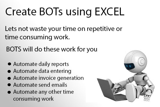 Create Bots With Excel Vba Automations Formulas Charts And Forms By Dileepa3 Fiverr