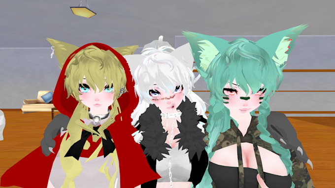 Create 3d custom vtube, vroid, vrchat avatar model by Animator_jake | Fiverr