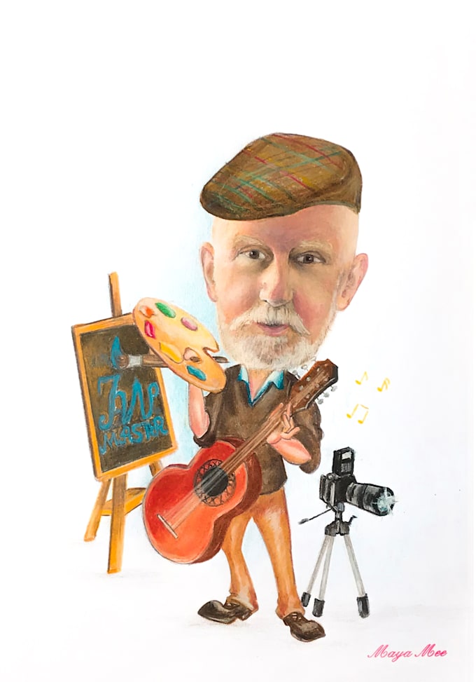 My works are hand drawn with a colour by Mayamee | Fiverr