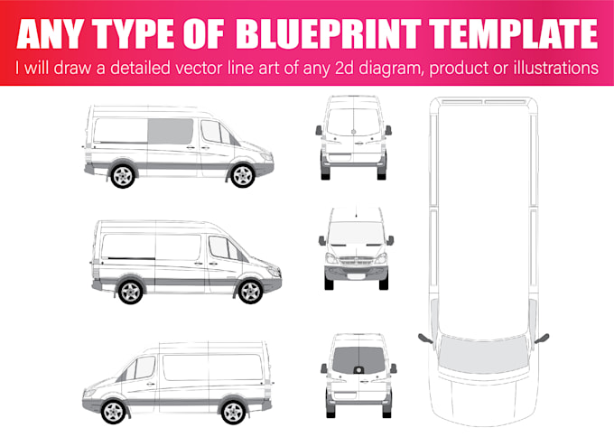 Draw a detail vehicle blueprint template or illustrations by Ashaf55r ...