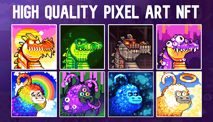 Create you an entire custom pixel art nft collection by Runninblood | Fiverr