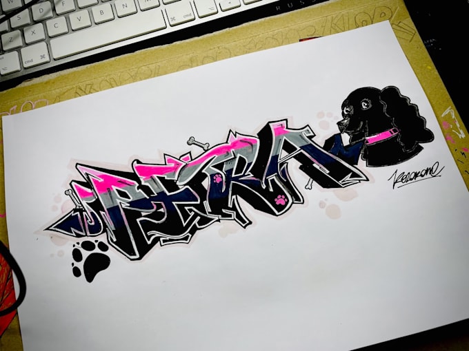how to draw jessica in graffiti letters