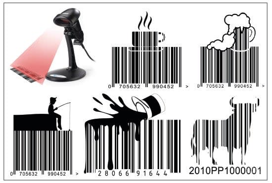 Create barcode, qr code with label tag sticker, cover template for book ...