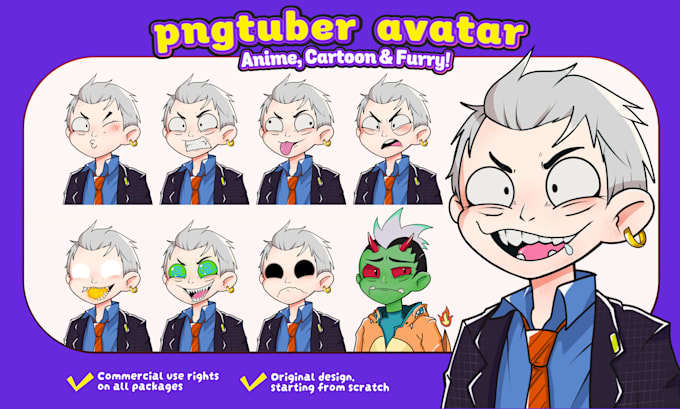 Create stream ready pngtuber toontuber with unique style by Rizzystudio ...