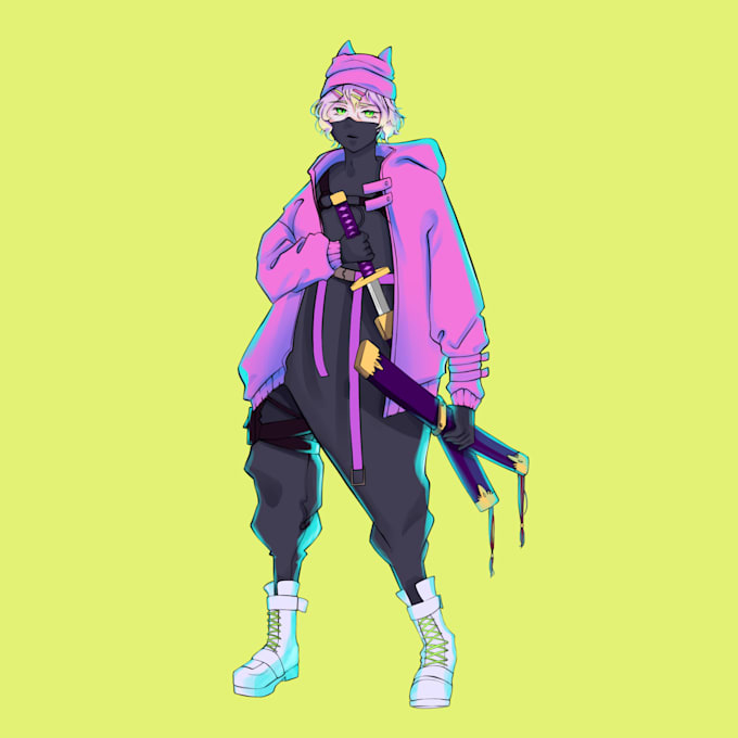 Draw in my style anime character or fanart by Shirayuki_ | Fiverr