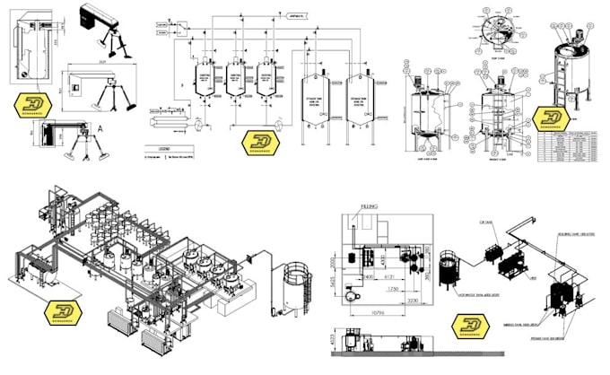 Draw a manufacturing plant design in solidwork 3d by Ozzemu | Fiverr