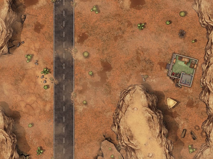 Do vtt rpg map based on your description by Artificialmaps | Fiverr