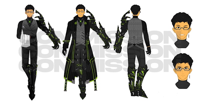 Draw anime character sheet for you by Dinal06 | Fiverr