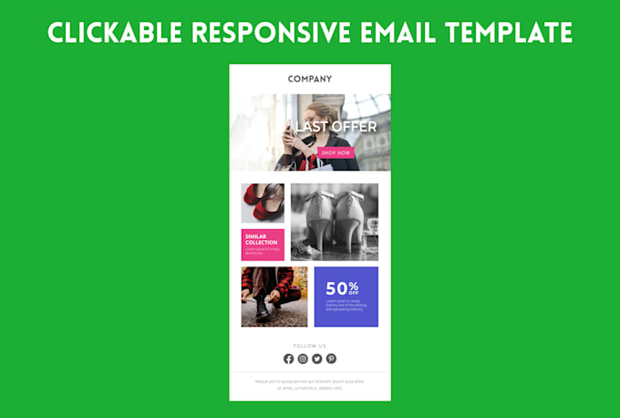 Design clickable responsive email template for email marketing by Mojahidazom | Fiverr