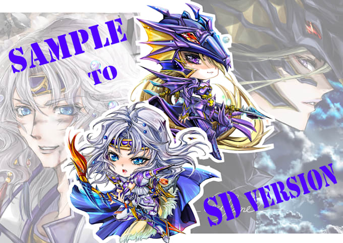 Draw cute chibi sd anime style fanart or your oc illustration for you ...