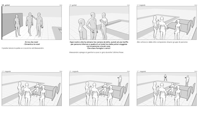 Do 3d storyboards with lens settings and perspective by Mirceagida | Fiverr