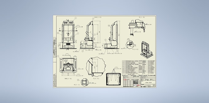 Do 3d model and 2d drawing in inventor, presentation,convert pdf, jpg ...