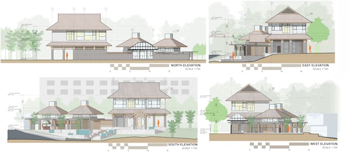 Do photoshop rendering on floor plans, elevation, sections by Andynum ...