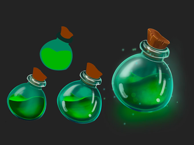 Draw 2d game art props, icons, items, objects by Nez4rk | Fiverr