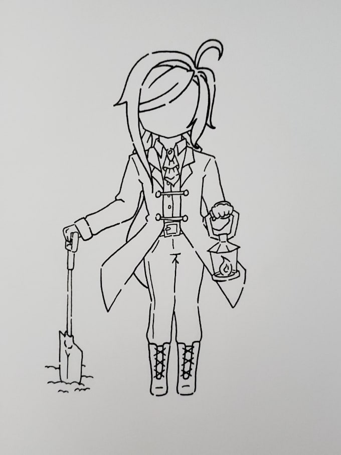 Draw simple line art characters by Drawalice | Fiverr