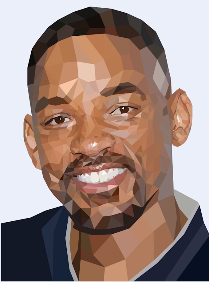 Draw low poly portrait from your photo by Farhanarshad131 | Fiverr