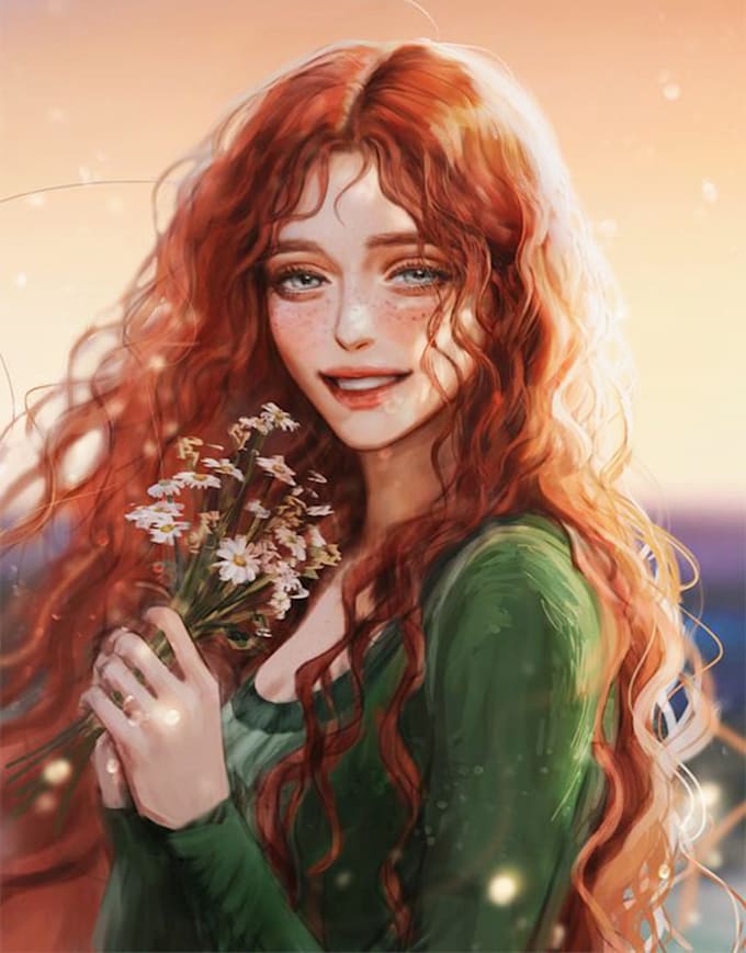Draw a portrait in an anime style by Meettutorials | Fiverr