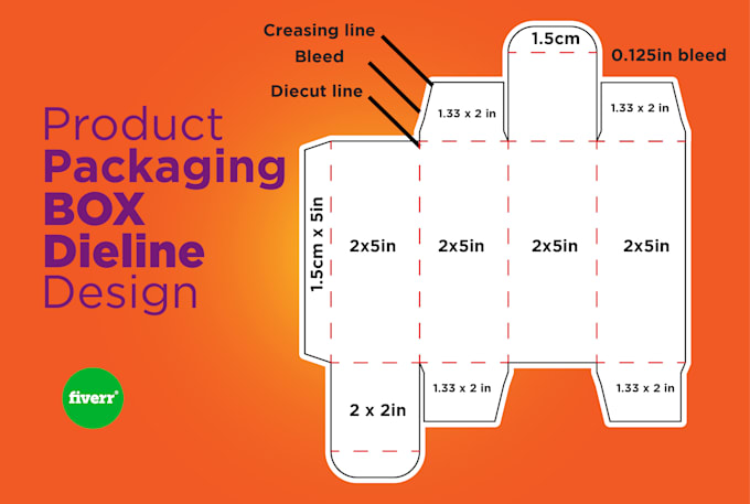Create any custom box dielines design for your products by Sahibdesigns ...
