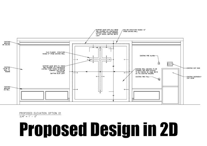 Design church interior in 2d and 3d by Iarbadshah | Fiverr
