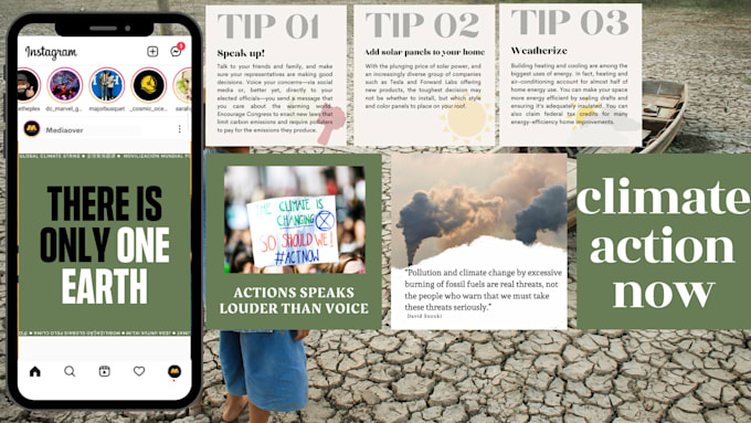Create 300 climate change social media contents by Mediaover1 | Fiverr