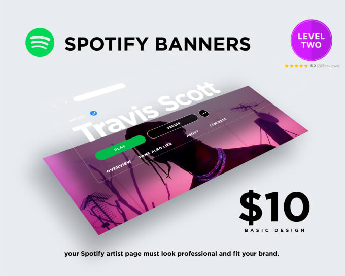 Design a spotify banner for your artist profile by Saeedahmed13 | Fiverr