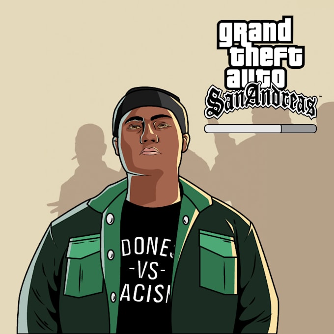 Draw your photo into gta san andreas cover style by Artdhanayo08 | Fiverr