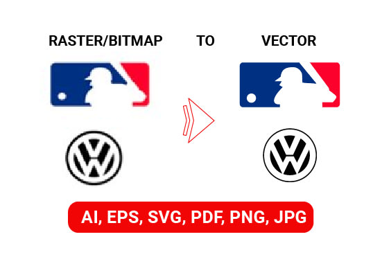 Vector tracing logo, bitmap and sketch to vector, redraw by ...
