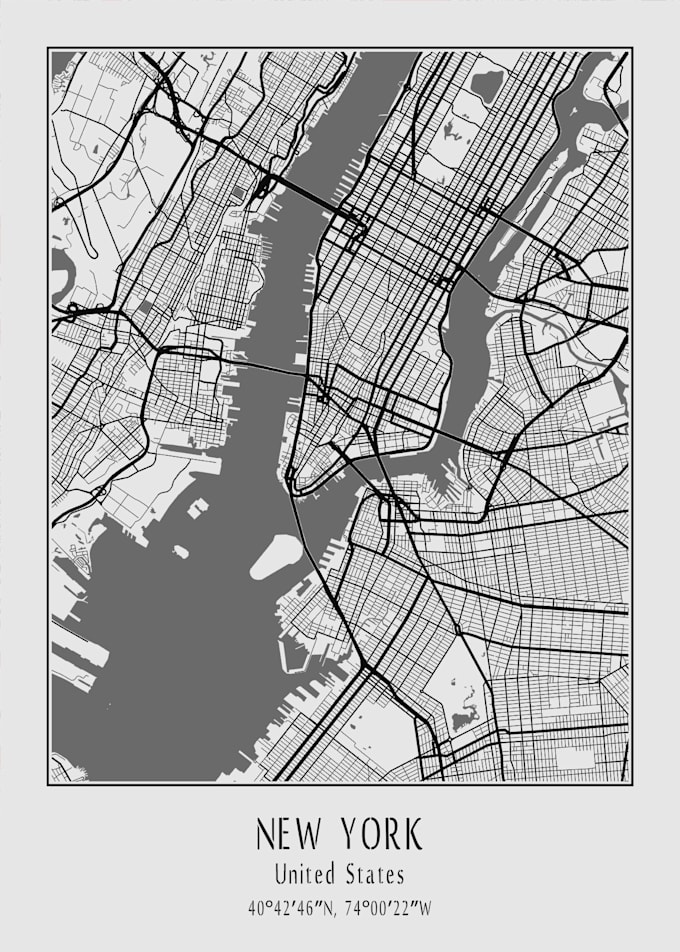 Design a custom city or region road map poster by Creative_athome | Fiverr