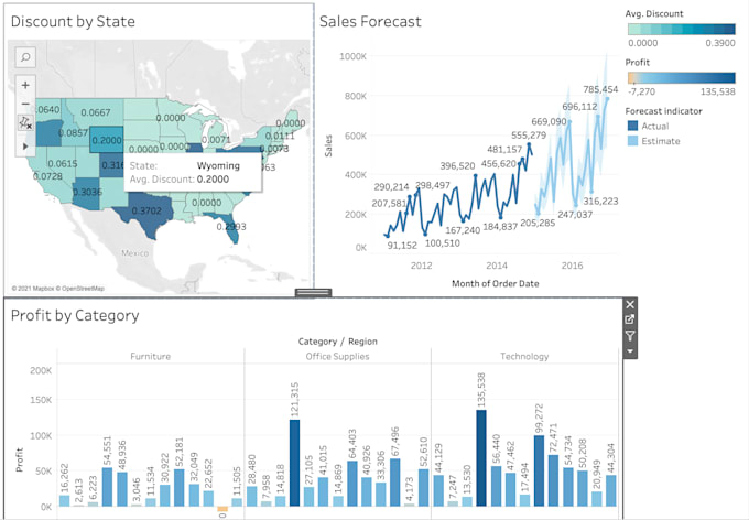 Create custom tableau data visualization by Theadamnorton | Fiverr