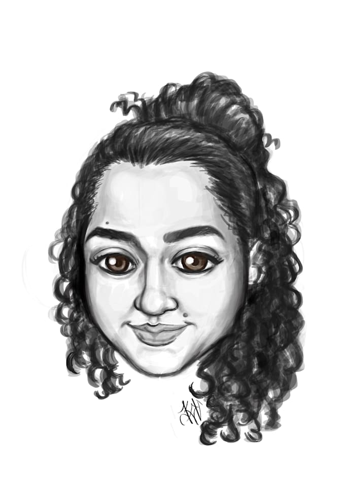 To draw your face in semi realistic cartoon by Josseart | Fiverr