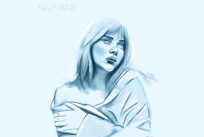 Freehand create digital portraits and illustrations by Wazowart | Fiverr