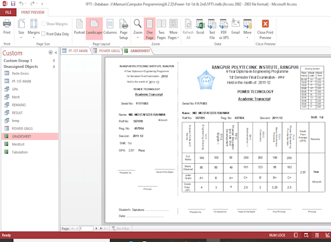 Do create database application in microsoft access by Allmamun24 | Fiverr