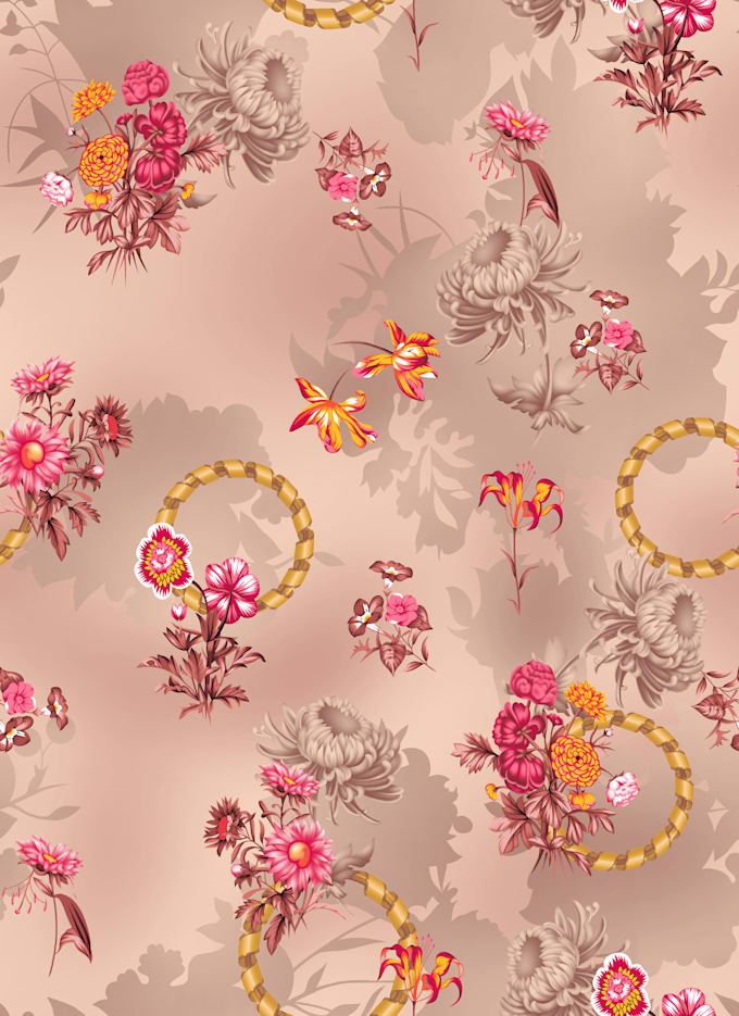 Provide a unique design seamless pattern for textile,fabric prints by ...