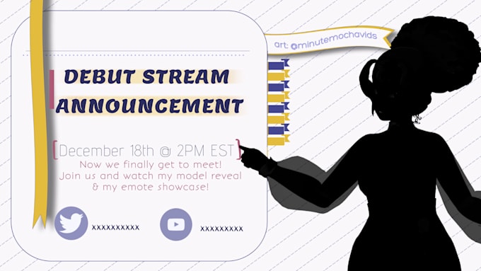 Create your vtuber debut announcement by Godsnewcreation | Fiverr