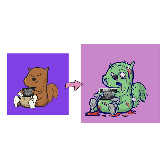 Draw zombie illustration from your reference by Itsjie | Fiverr