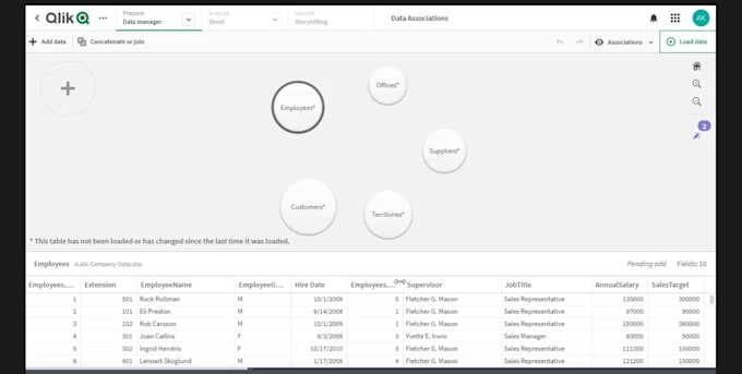 Data modelling and visualizations in qliksense by Swabhan | Fiverr