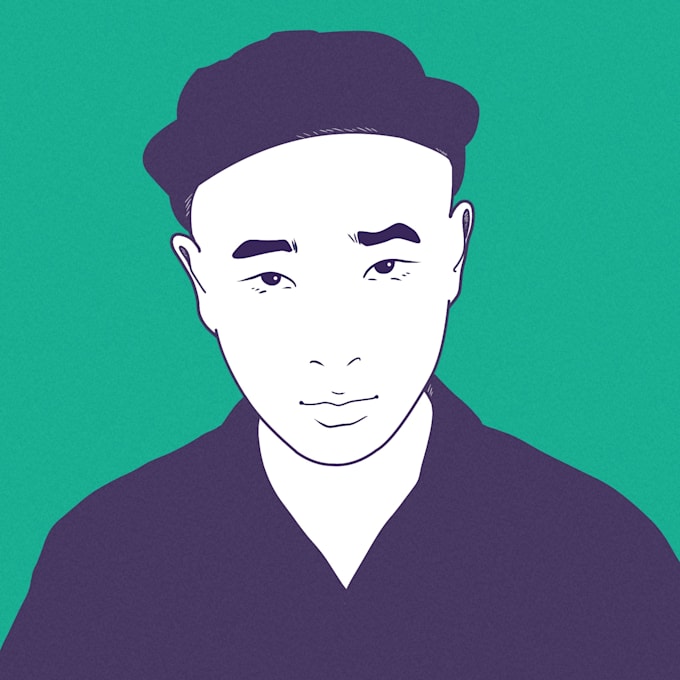 Drawing simple flat art of your photo by Diaryzdotama | Fiverr