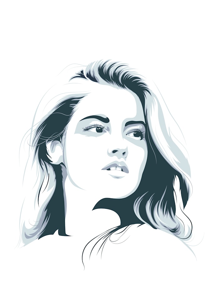 Make high resolution vector portrait form your reference image by ...