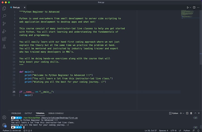Train you in python from beginner to advanced by Pycoders | Fiverr
