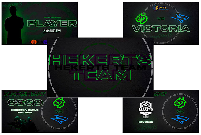 Design graphic pack for your esports team by Tomasacosta09 | Fiverr