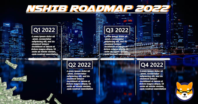Create a professional crypto tokenomics and roadmap graphic by ...