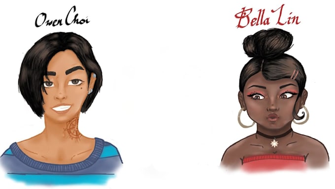 Draw busts, partial, or full body art of anyone you chose by Lychiikii ...