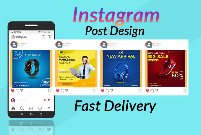 Create 7 awesome instragram post design by Arabirahim | Fiverr