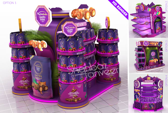 Design 3d posm, pop, pos, retail and product display solutions by Shahbaz_tanveer | Fiverr