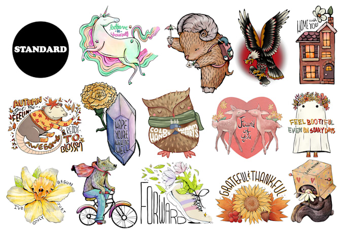 Create fun line art illustrations good for anything by Taysteven | Fiverr