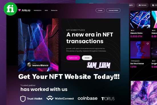 Create nft marketplace, awesome nft website with minting by Sam_liam ... Create nft marketplace, awesome nft website with minting by Sam_liam ...