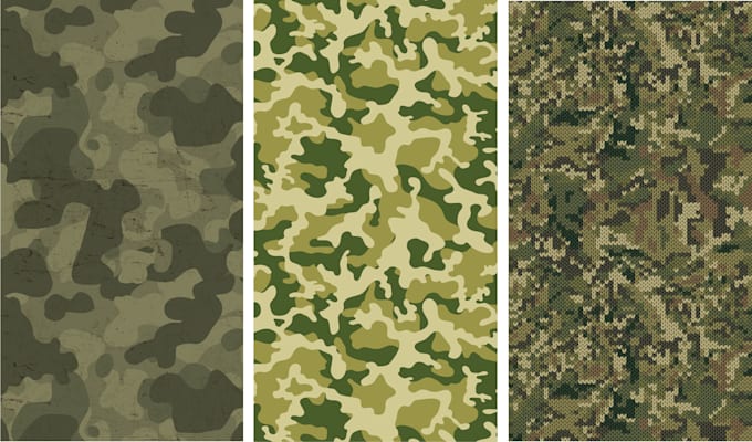 Do unique seamless camouflage pattern design by Anichurraham375 | Fiverr