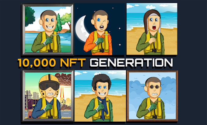Create unique nft traits and character design by Sheikhfaizan636 | Fiverr