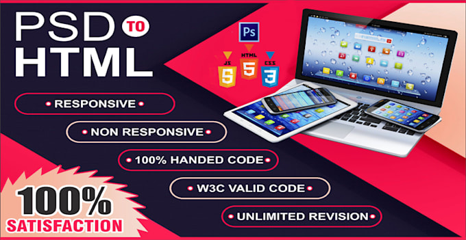Convert psd to html, figma to html, xd to html by Little_develpor | Fiverr