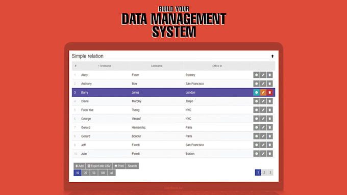 Create data management web application by Sanjidasharm221 | Fiverr